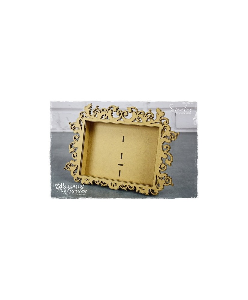 Baroque Garden - A rectangle frame 3D - MDF