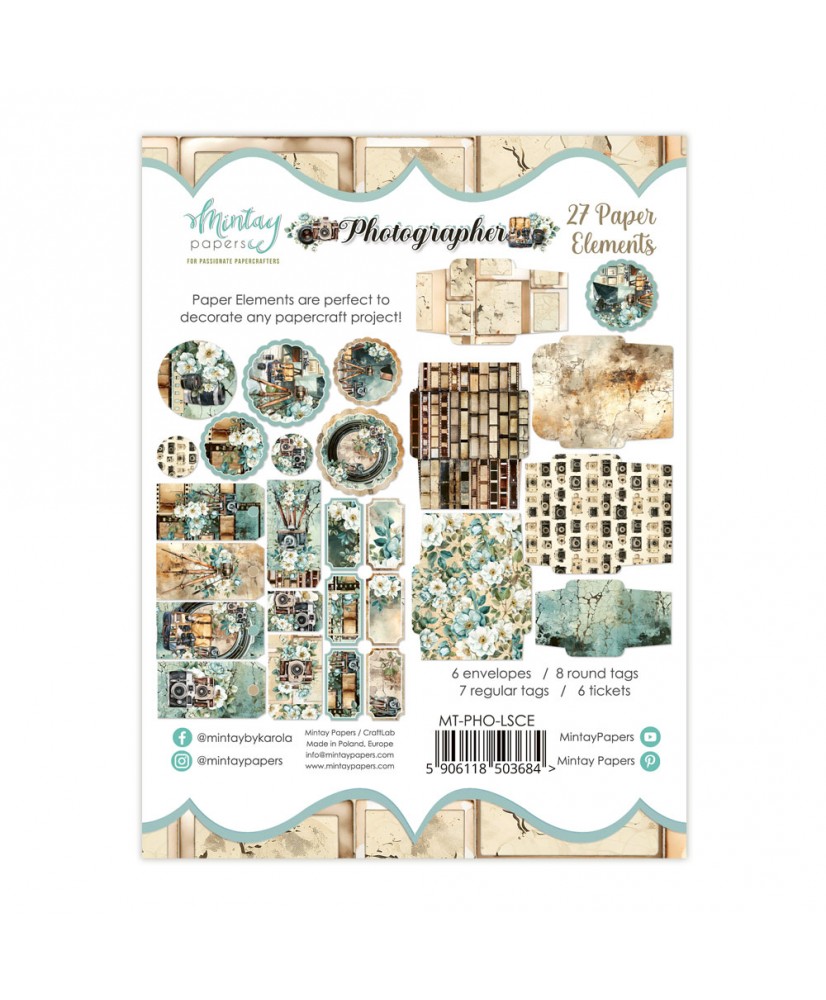 PRE ORDER Photographer Paper Elements -, 27 pcs