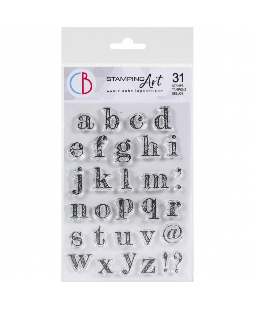 Clear Stamp Set 4x6 Design Lowercase Alphabet