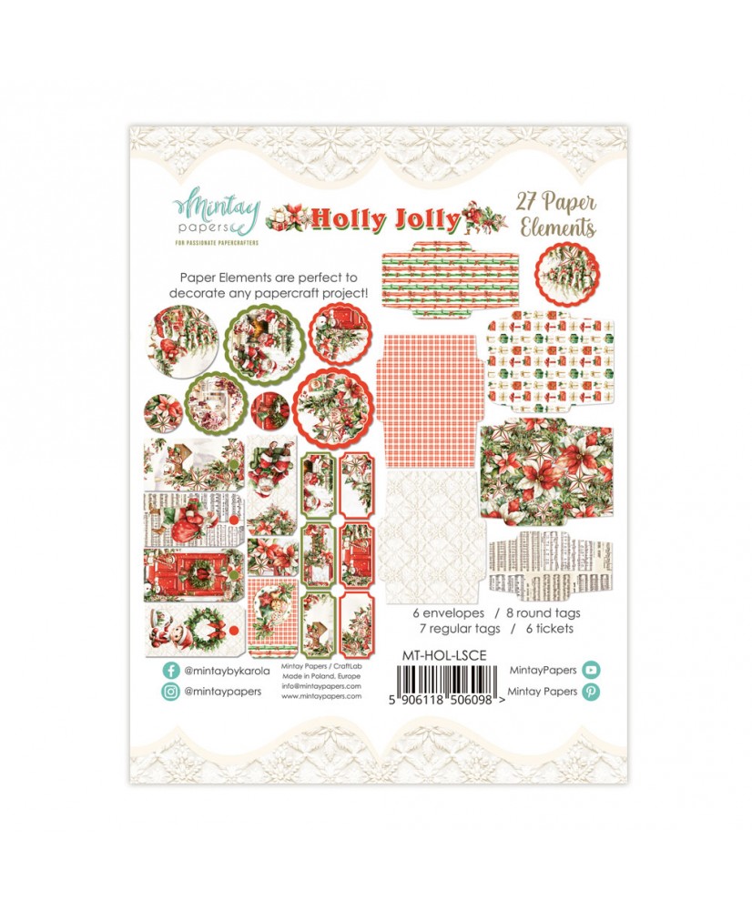 Holly Jolly - Paper Elements - , 27pcs