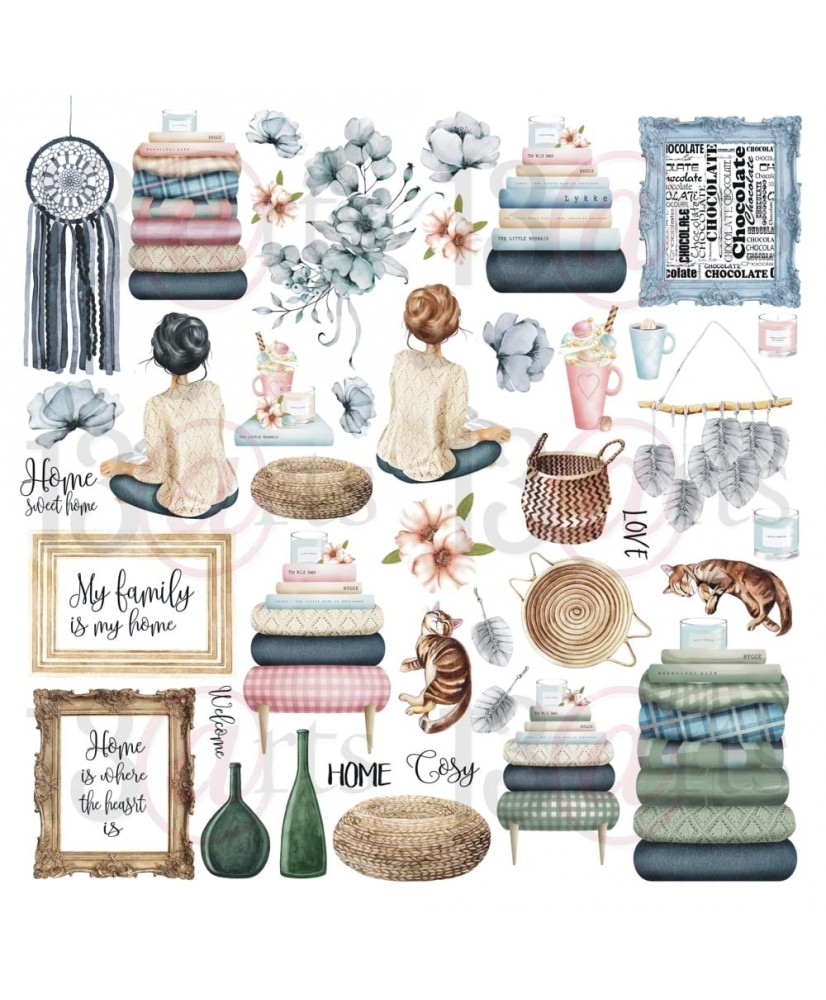 HOME SWEET HOME Paper Set 6x6 24 One-Sided Sheets